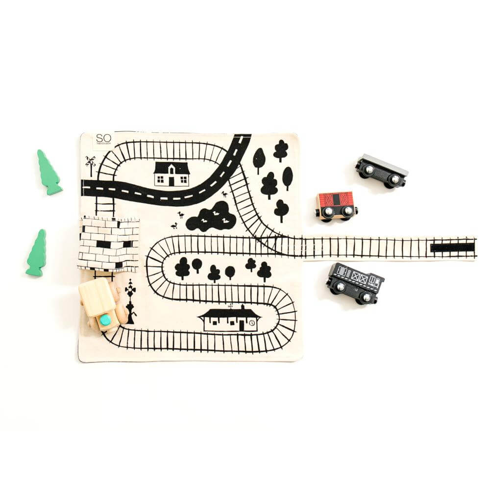 Train Play Mat for Toddlers – Portable Tracks for Travel