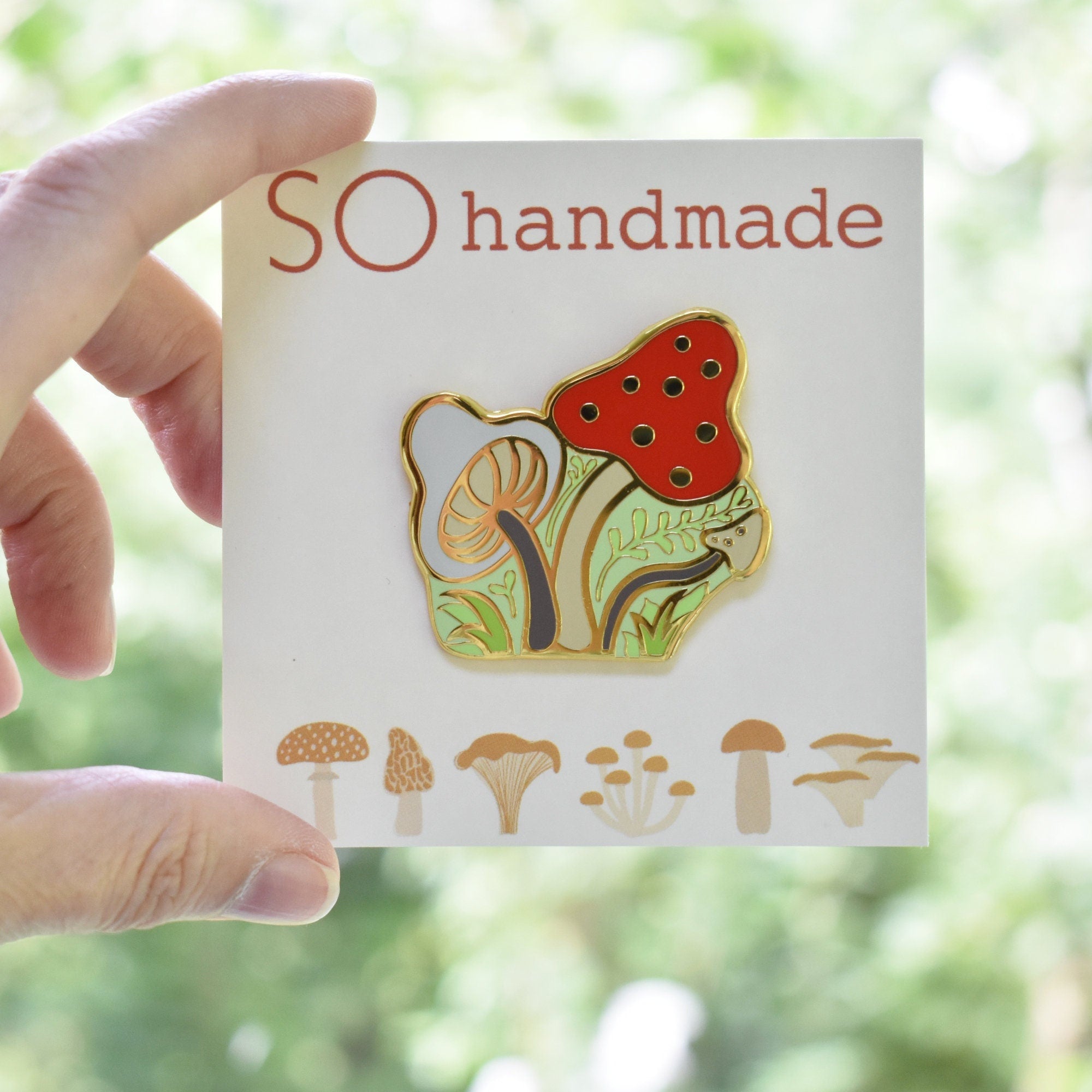 Mushroom Enamel Pin: "Great gift for a friends birthday"