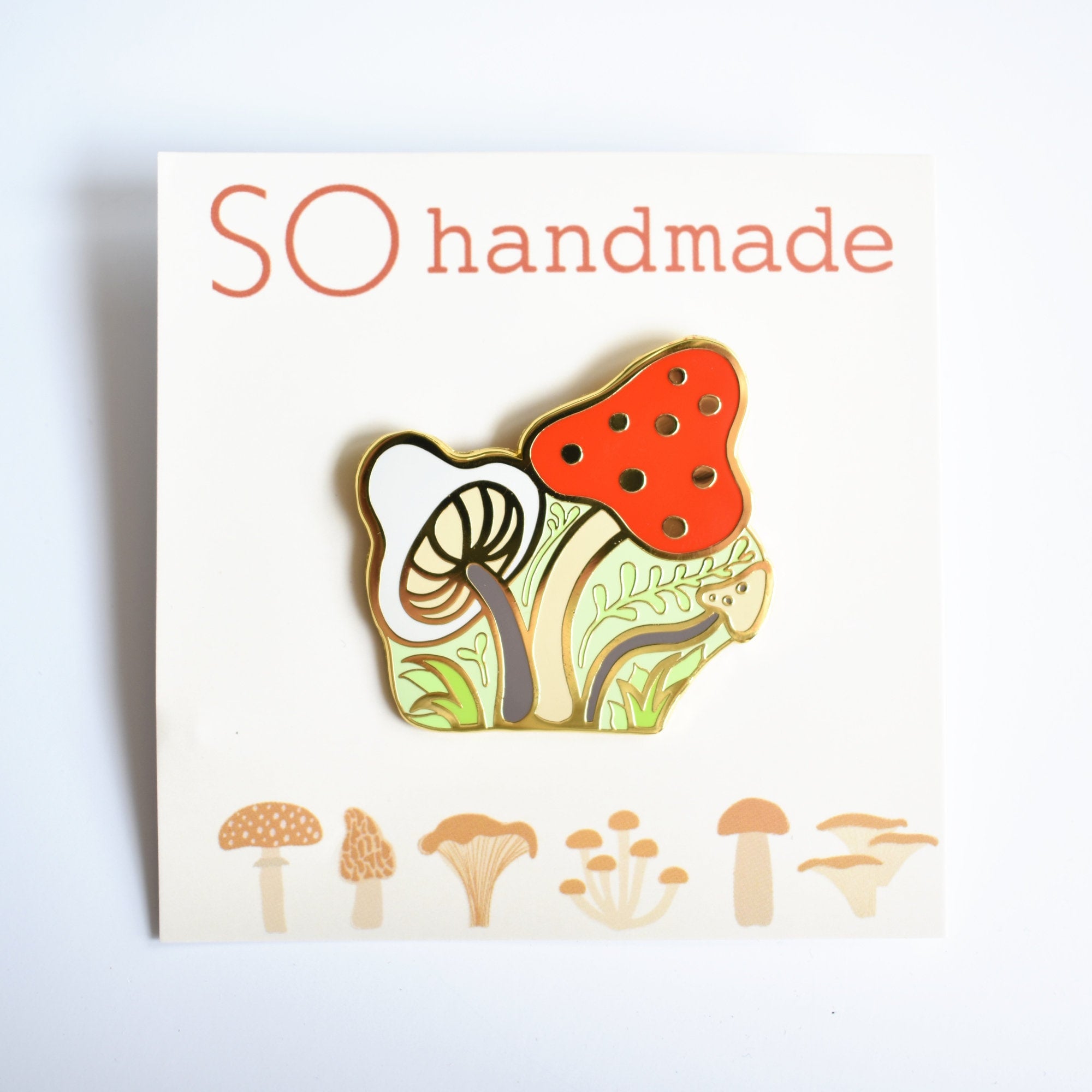 Mushroom Enamel Pin: "Great gift for a friends birthday"